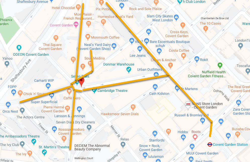 London Walks: Seven Dials – Travel Addict